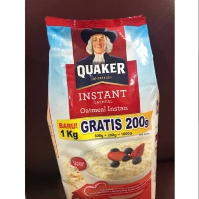 Jual Quaker Oat instan oatmeal 1200 gr FREE Termurah | Shopee Indonesia