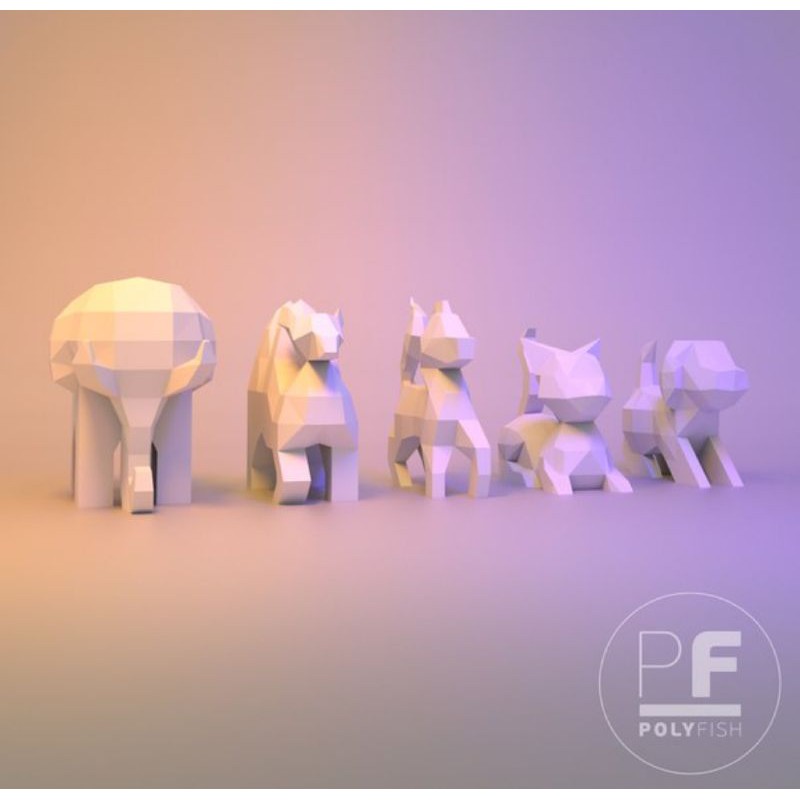 Jual Low Poly Zoo Animal Set Papercraft | Shopee Indonesia
