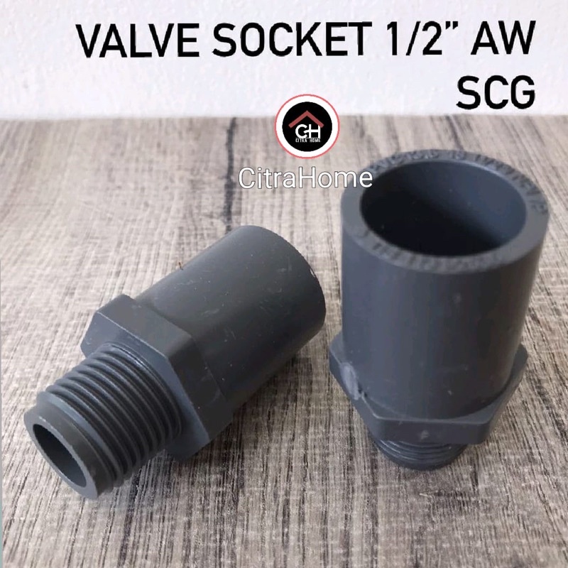 Jual SDL Valve Socket PVC 1/2” AW (tebal) SCG | Shopee Indonesia