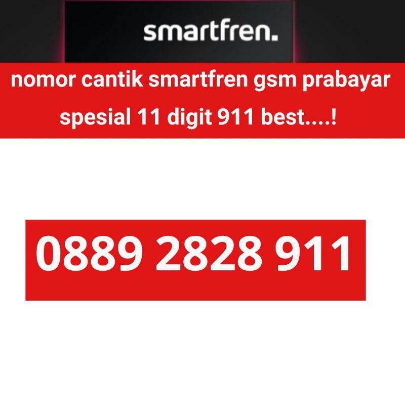 Jual kartu perdana smartfren 4G GSM nomor cantik seri 911 emergency ...