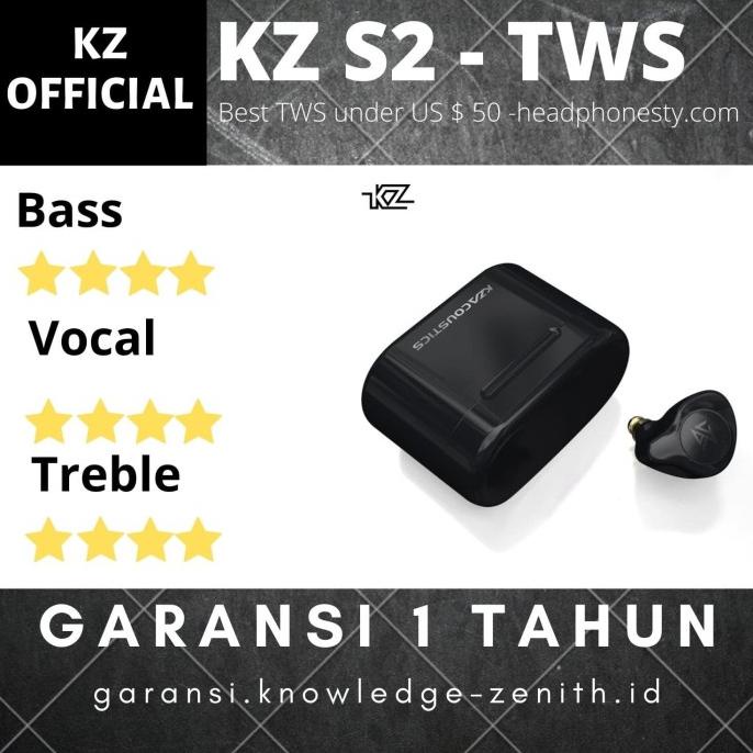 Jual KNOWLEDGE KZ S2 HYBRID TWS HEADSET BLUETOOTH WITH GAMING MODE ...