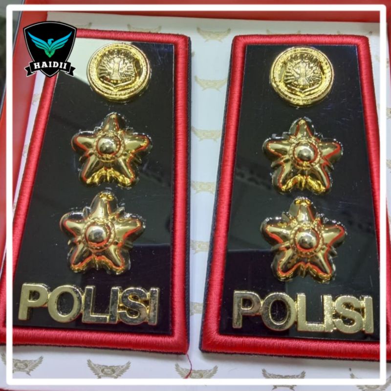 Jual Pangkat Polisi Kompol / Akbp / Kombes / Akrilik / Pangkat pdh ...