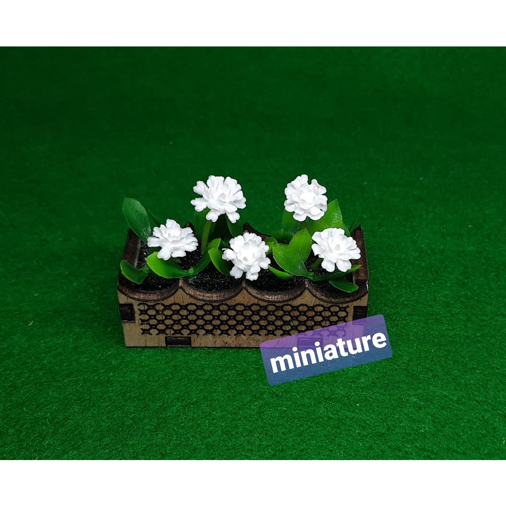 Jual Miniatur Pot kayu Tanaman Bunga | Shopee Indonesia