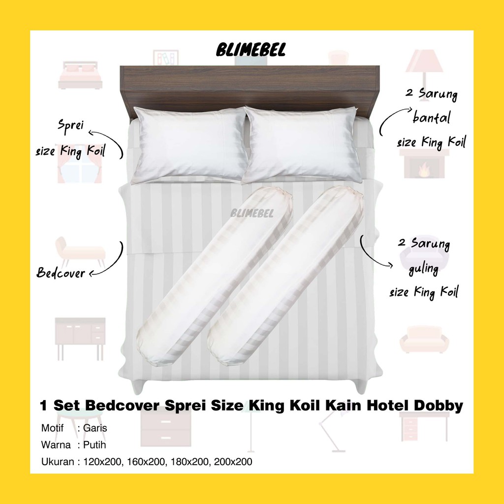 Jual [PREMIUM] Set Bedcover + Sprei + Sarung Bantal + Sarung Guling ...