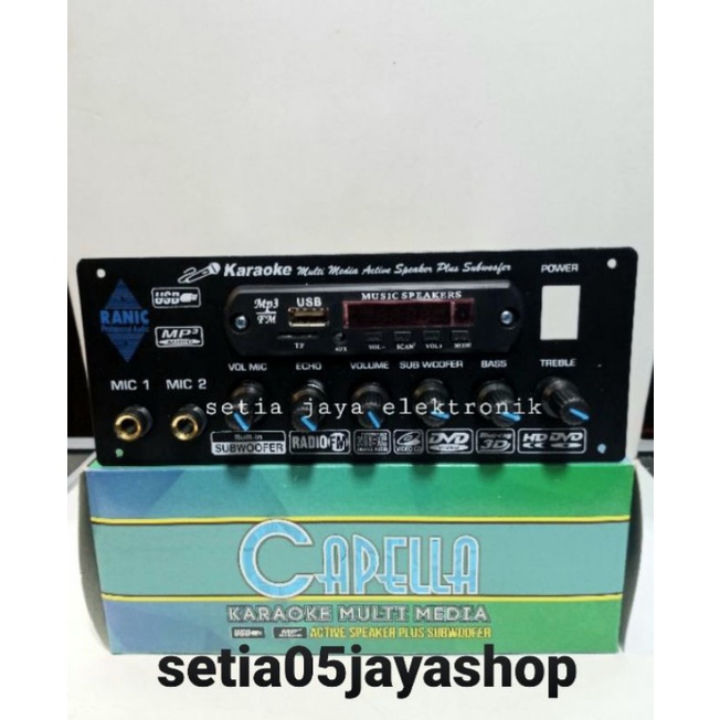 Jual kit power amplifier aktif speaker karoke mic echo subwoofer mp3 fm ...