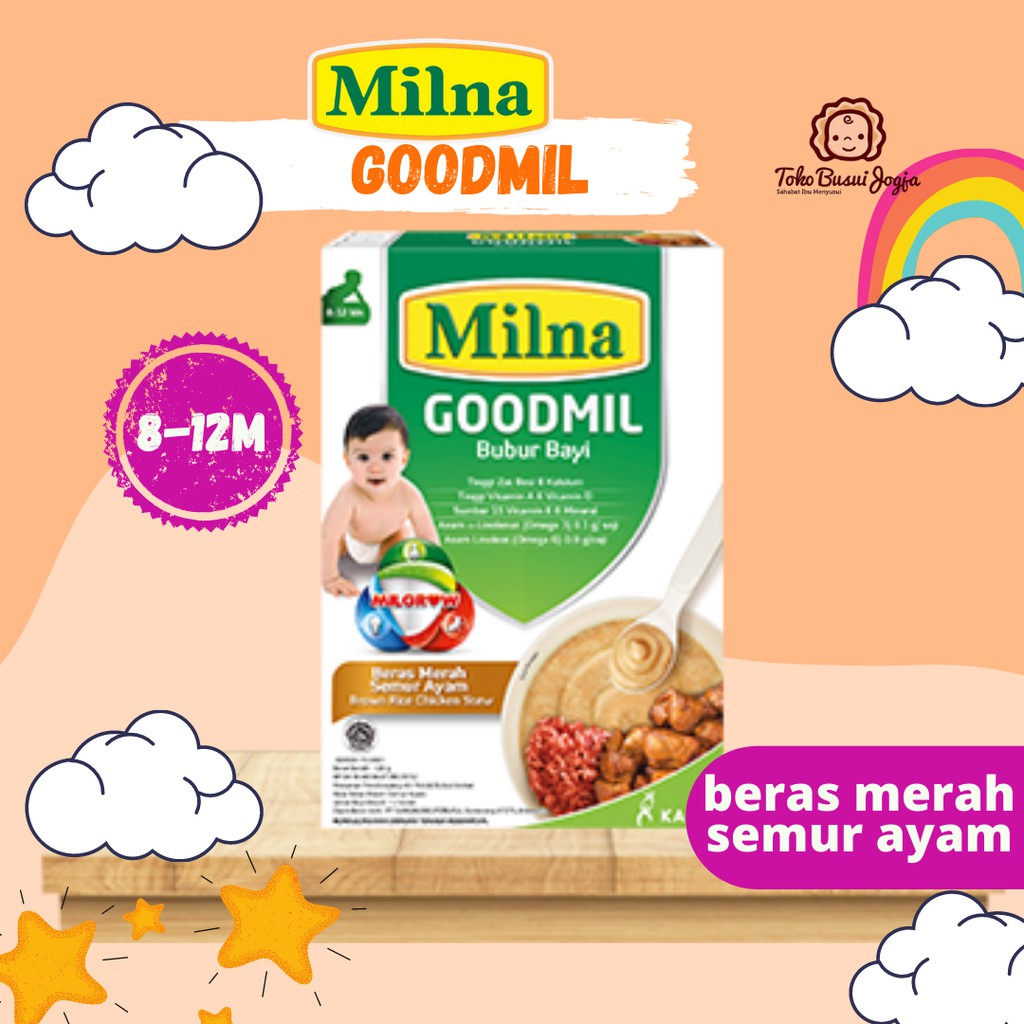 Jual Milna Goodmil Bubur Bayi Alergi Susu Sapi 6 8 12 Bulan MPASI bayi ...