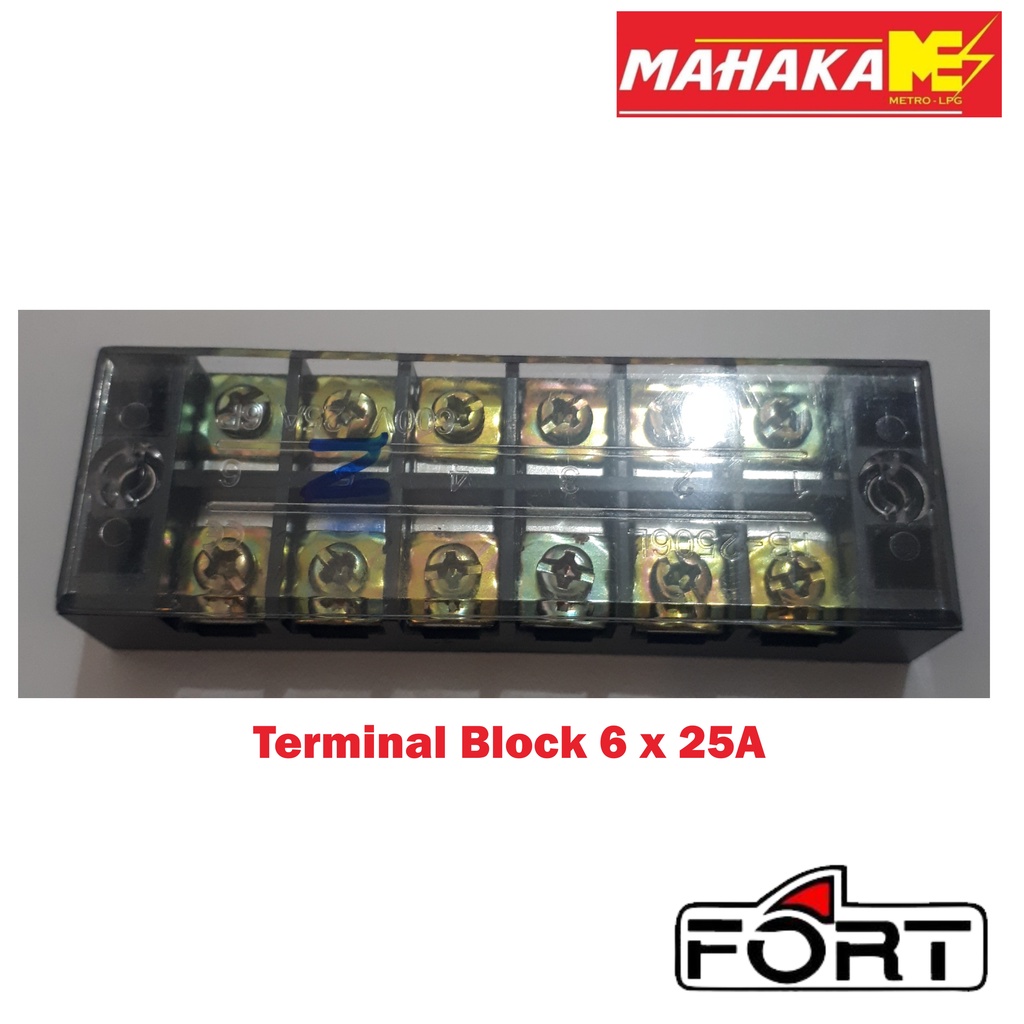 Jual Terminal Block 6Pole 25A TB-2506 Fort | Shopee Indonesia
