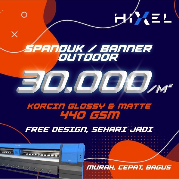 Jual CETAK BANNER, SPANDUK BAHAN KORCIN 440gsm GLOSSY dan KORCIN 440gsm ...