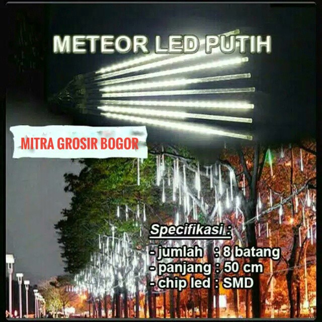 Jual Meteor LED White/Putih SMD 2835 (8 Batang) Panjang 50 cm | Shopee ...