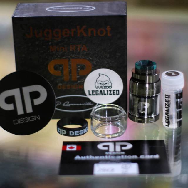 Jual Juggerknot Mini RTA V1 25mm Authentic Gold Black Matte SS Gunmetal ...