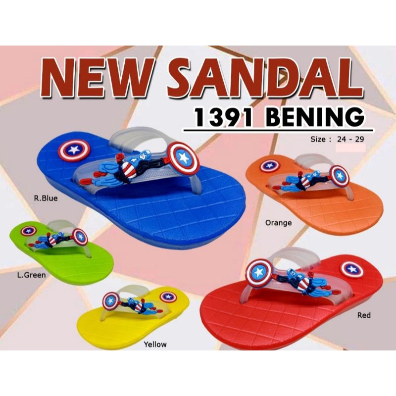 Jual Sandal Anak Karet Model Japit Warna Shevano 1381 | Shopee Indonesia
