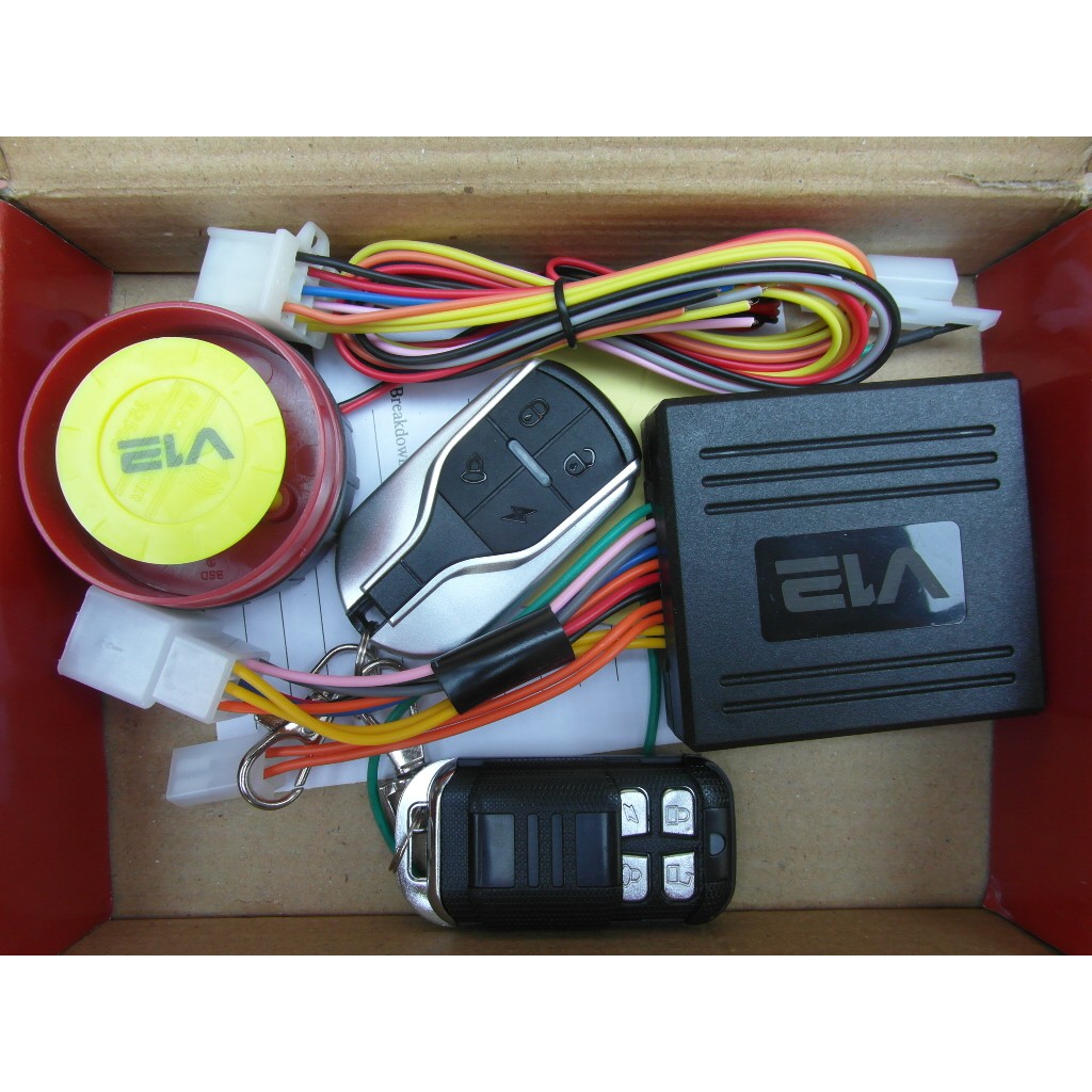 Jual ALARM MOTOR V12 BISA STARTER 2 REMOTE ANTI MALING SENSOR GETAR ...