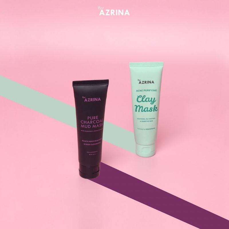 Jual AZRINA PURE CHARCOAL MUD MASK AZRINA ACNE | Shopee Indonesia