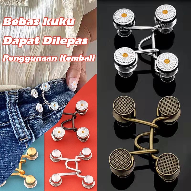 Jual kancing Jeans Kait Pengecil Lingkar Pinggang Kancing Celana Jeans ...