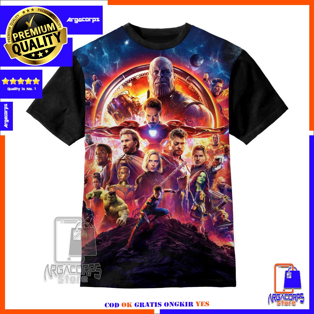 Jual Kaos Anak 3D Baju Anak Avengers Endgame Baju Distro - Argacorps ...