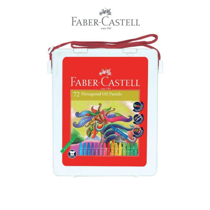 Jual Crayon Faber Castell 72/ Hexagonal Oil Pastel Faber Castell 72 ...