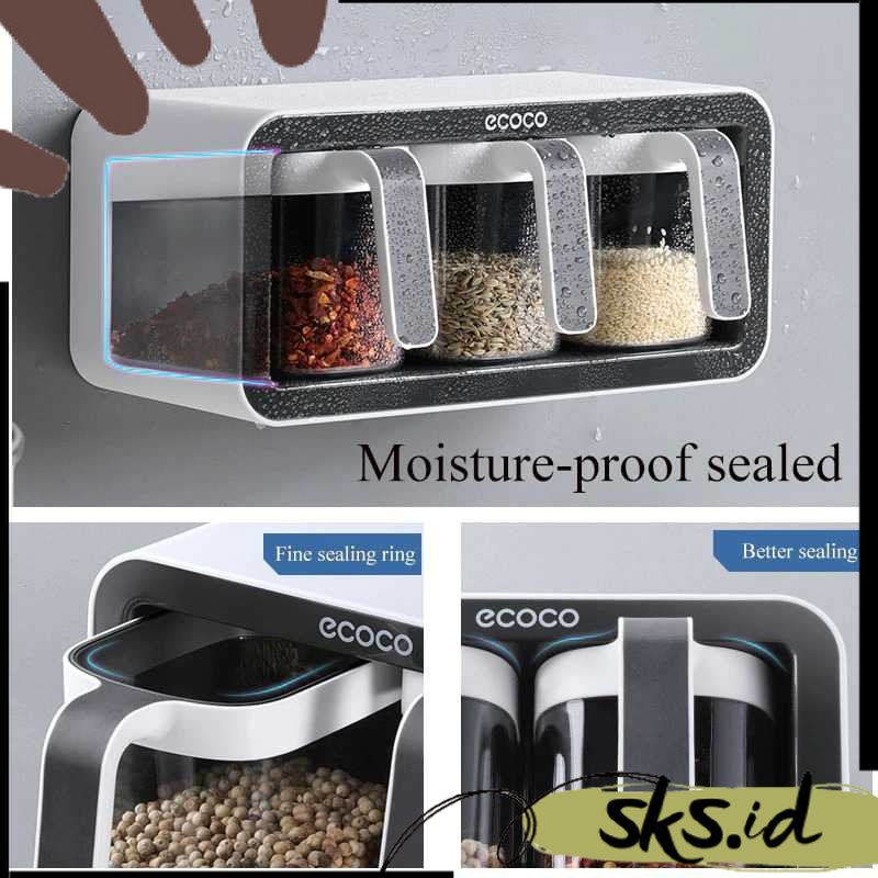 Jual ECOCO Rak Gantung Botol Bumbu Dapur Spice Bottle Storage Rack ...