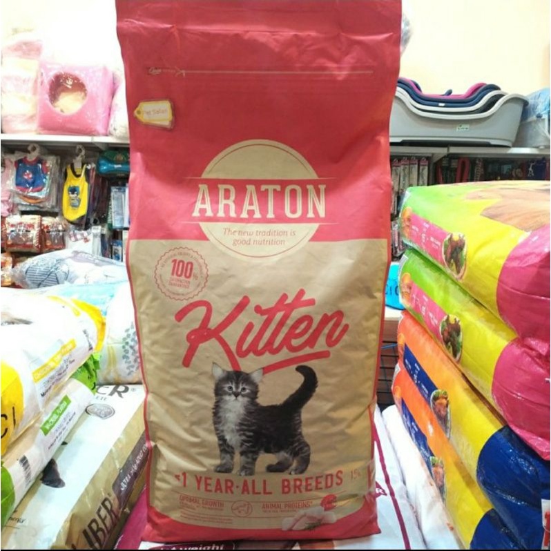 Jual Makanan Untuk Anakan Kucing Istimewa Araton Kitten 15 kg | Shopee ...