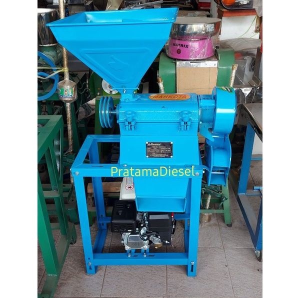 Jual Mesin giling padi gabah jadi beras MAHKOTA KD-350+Mesin penggerak ...