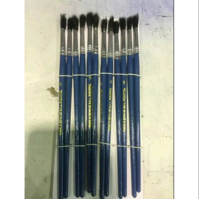 Jual 1/2 lusin kuas cat air pagoda no 8 / kuas lukis pagoda | Shopee ...