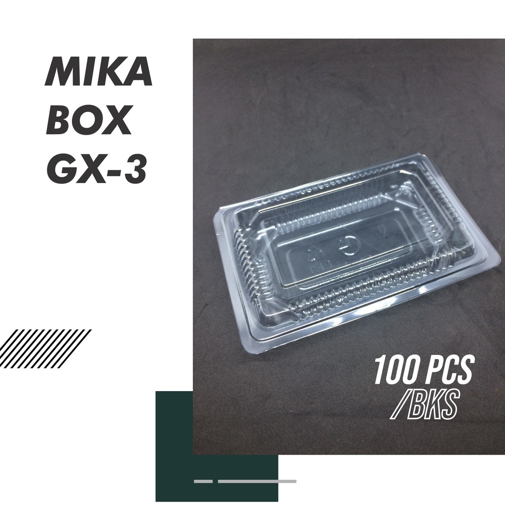 Jual Mika Gosyen GX 3 Mika Box Kemasan Makanan (100pcs) | Shopee Indonesia