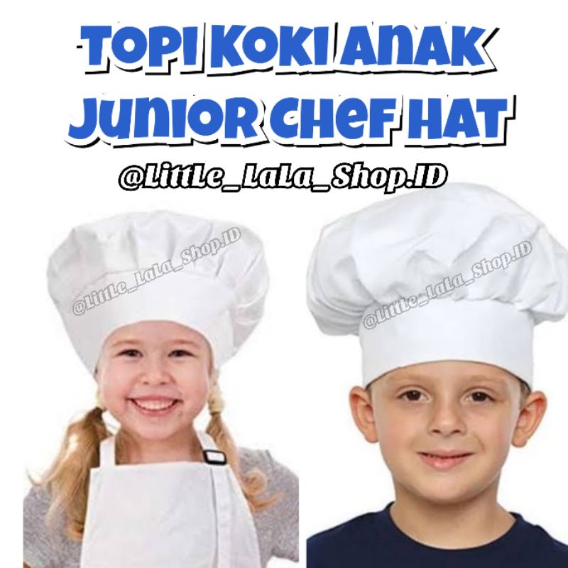 Jual Topi koki anak dan dewasa / chef hat / apron anak / topi koki ...