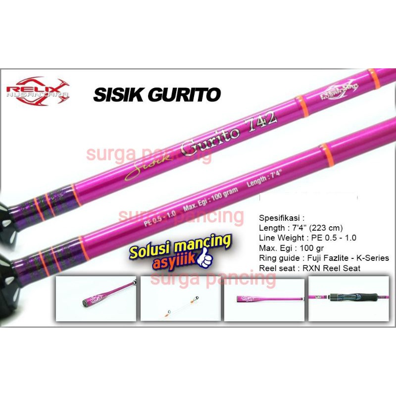 Jual Joran Relix Nusantara SISIK gen 2 611 / GURITO 702 / 742 | Shopee ...