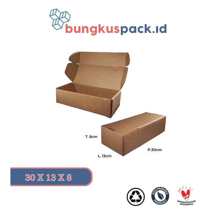 Jual Kardus Box Packaging (Ukuran 30 x 13 x 8 Cm)Dus Polos Box Kemasan ...