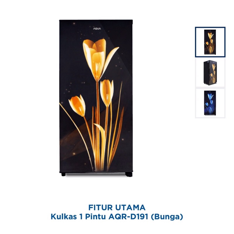 Jual Promo Kulkas 1 Pintu Aqua kapasitas 153 Liter tipe AQR-D191LK/LB ...