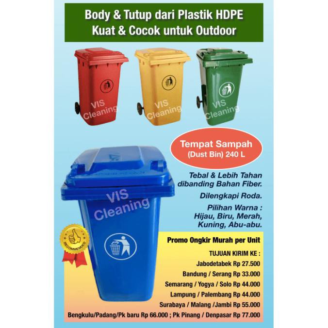 Jual Tempat Sampah Plastik Kleen 240 L ( Plastic Dust Bin ) Esrawilly | Shopee Indonesia