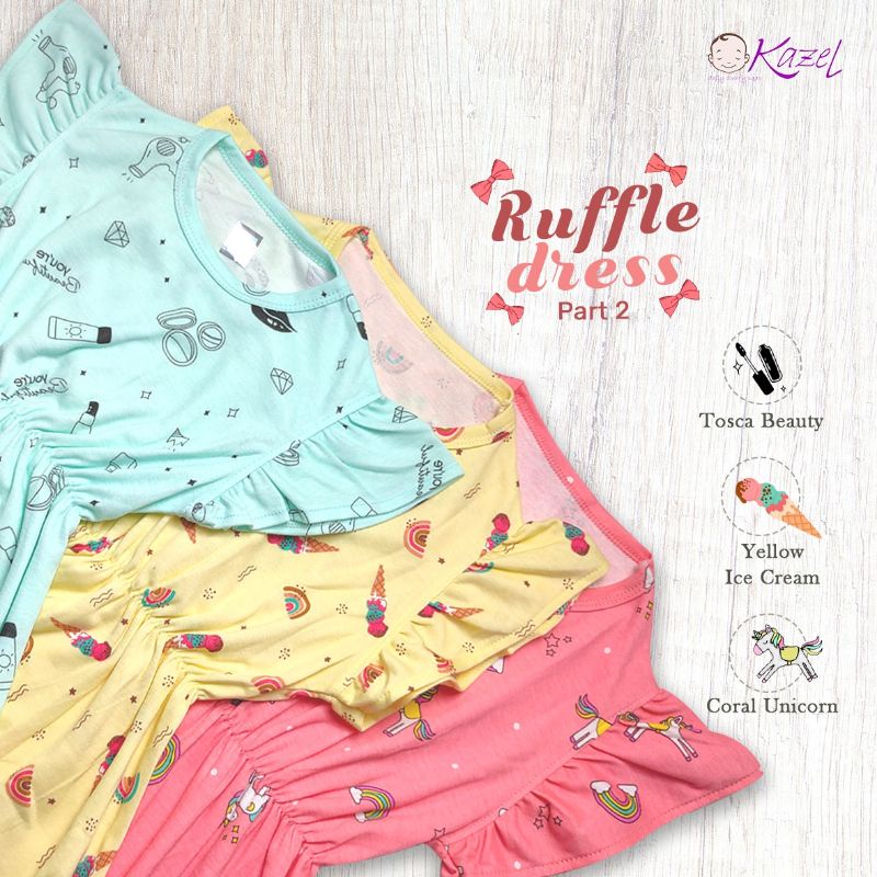 Jual Ruffle Dress Kazel x Zebe | Shopee Indonesia
