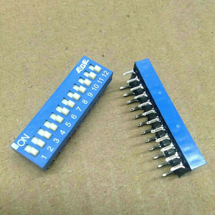 Jual Dip Switch 12pin 12 Way Position Switch Dip Sw 12p 24 Kaki 2.54mm ...
