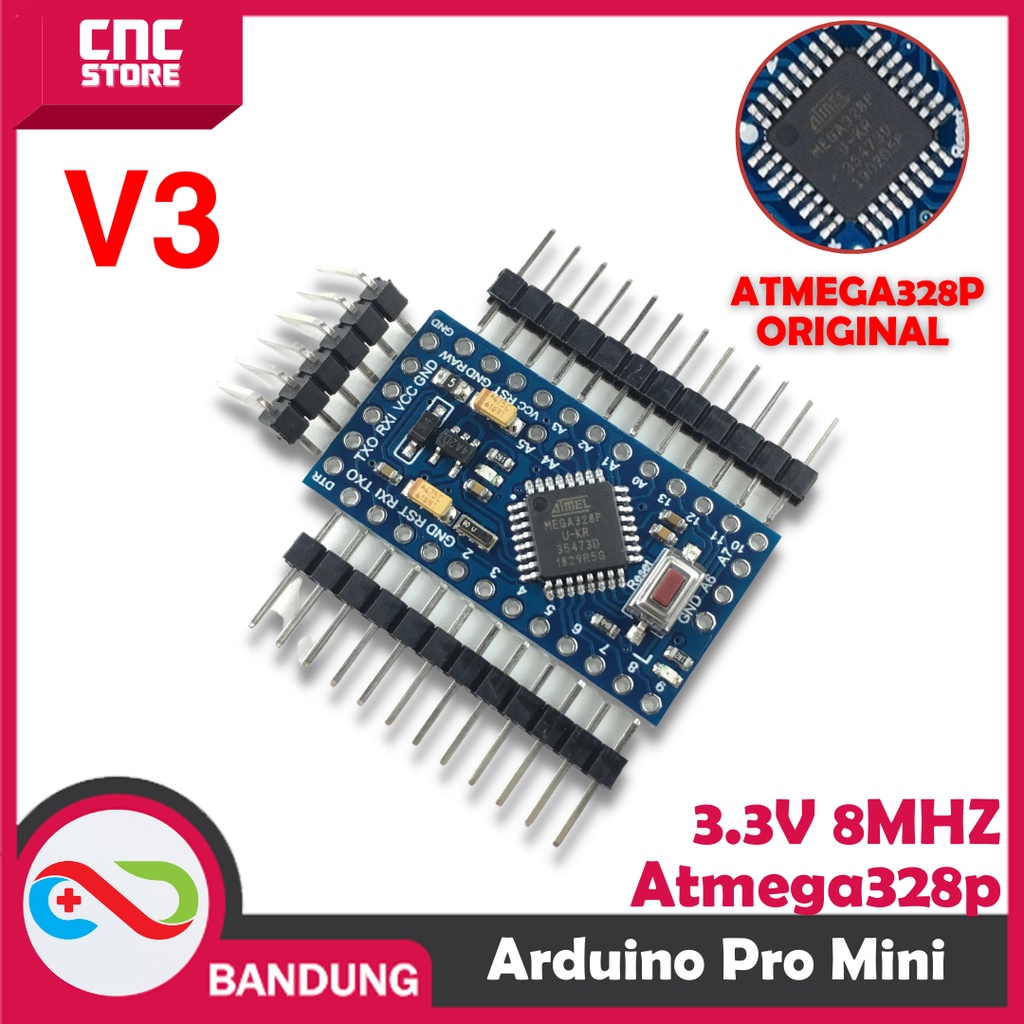 Jual ARDUINO PRO MINI 3.3V 8MHZ ATMEGA328 PROMINI V3 ATMEGA328P ...
