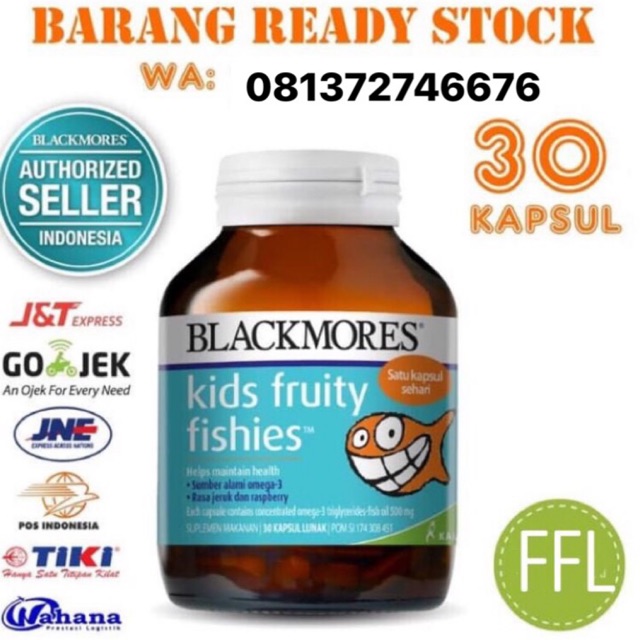 Jual BLACKMORES VITAMIN C BODY SHIELD KIDS FRUITY FISHIES 30 caps ...
