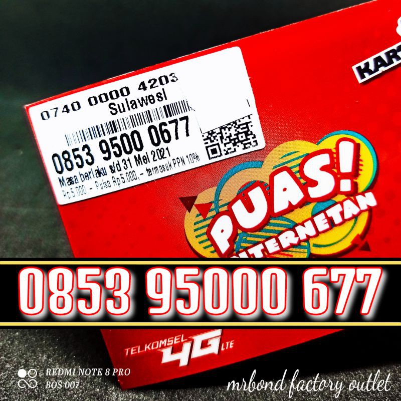 Jual KARTU PERDANA SIMPATI 4G NOMOR CANTIK TELKOMSEL 95000 677 | Shopee Indonesia