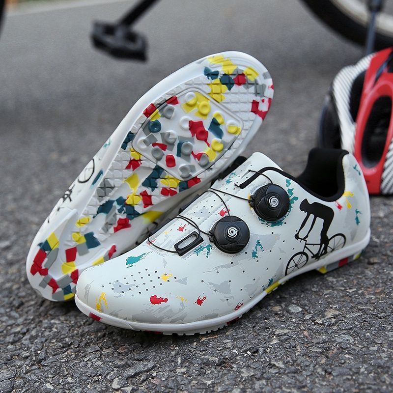 Jual Sepatu Sepeda Roadbike MTB Bermotif Non Cleat Profesional | Shopee ...