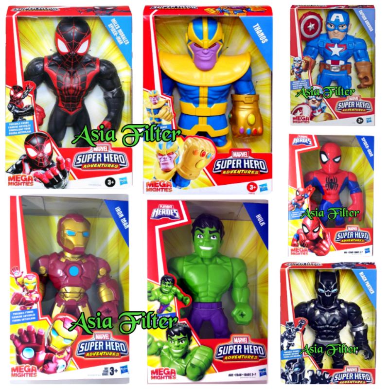 Jual Marvel superhero MEGA MIGHTIES playskool captain america spiderman ...