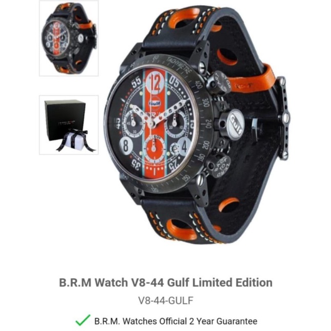 Jual BRM Watches V8-44 Gulf Limited Edition Jam Mewah Ready Stok ...