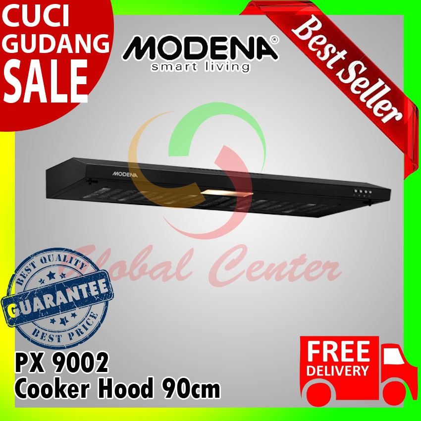 Jual Exhaust Cooker Hood Slim Modena Px 9002 90 Cm JABODETABEK (GANTI KE TYPE PX 0921 DBBK ...