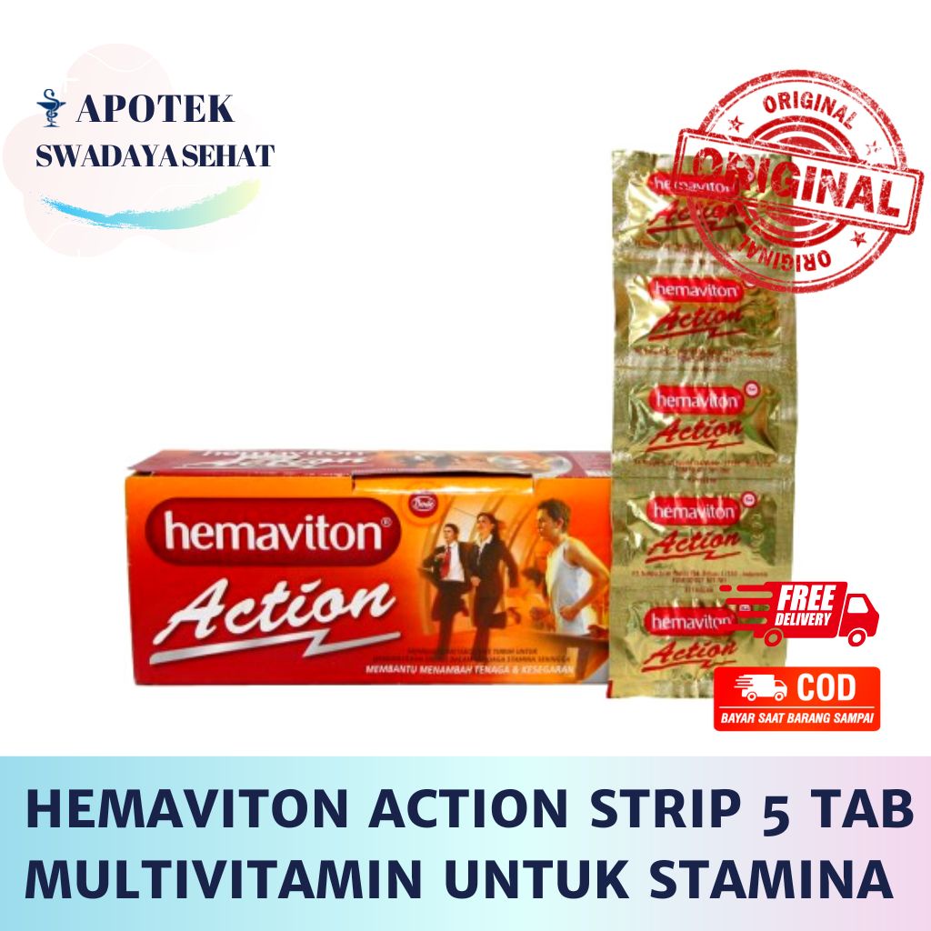 Jual HEMAVITON ACTION STRIP 5 TABLET - Suplemen Multivitamin Untuk ...