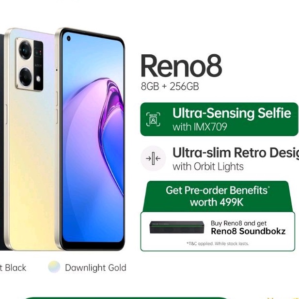 Jual HP OPPO RENO 8 8Z RAM 8 256 8GB ROM 256GB GARANSI RESMI ORIGINAL ...