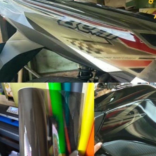 Jual STIKER SKOTLET HITAM TRANSPARAN BENING BODY MOBIL MOTOR GLOSSY ...
