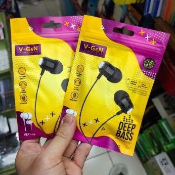 Jual headset V-GEN super bass / headset handsfree UNIVERSAL MANTAP ...