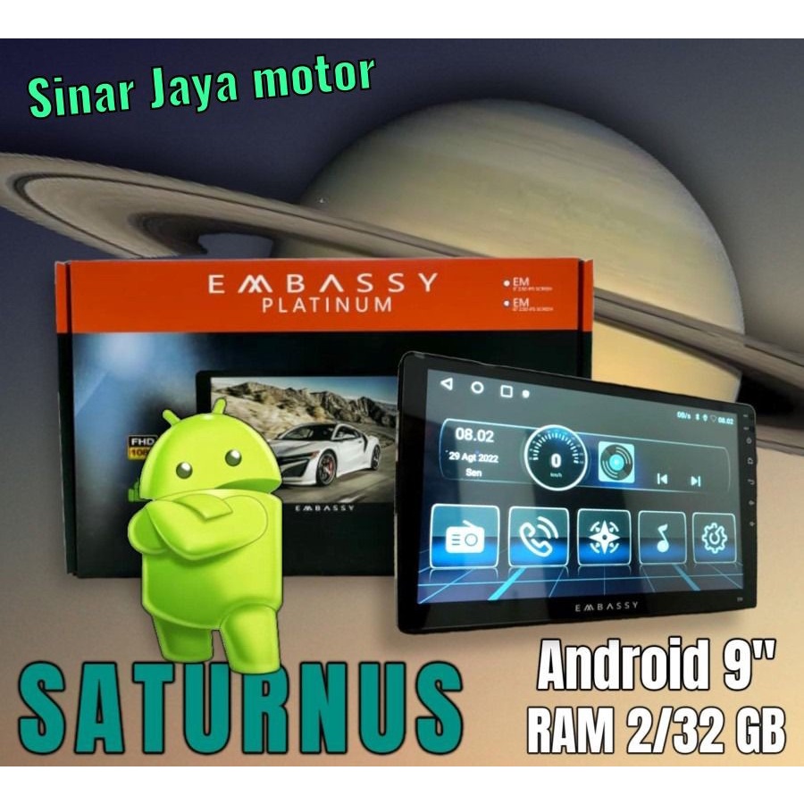 Jual HEAD UNIT ANDROID DOUBLEDIN EMBASSY PLATINUM SATURNUS 9 INCH ...