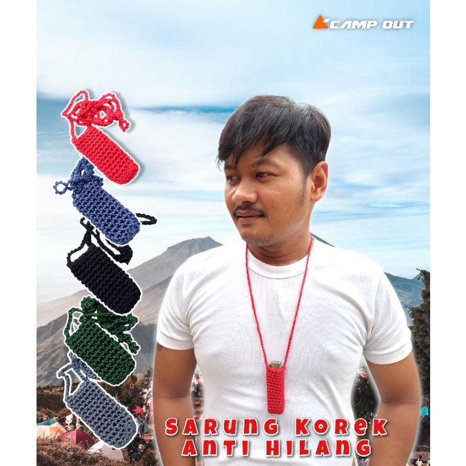 Jual sarung korek api / strap tali rajut / gantungan korek etnik ...