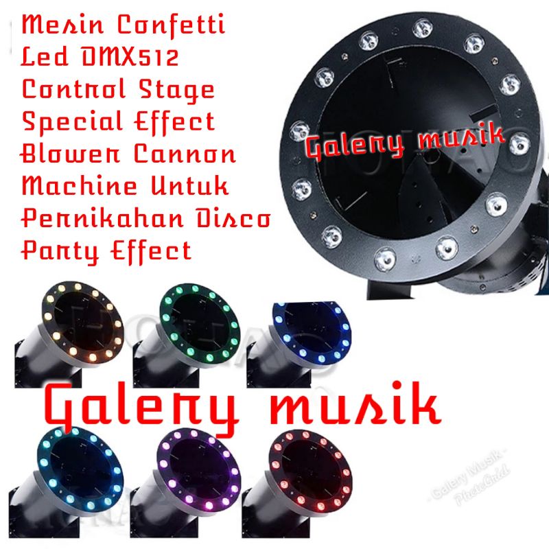 Jual Mesin Confetti 1200W Led Confetti Machine DMX512 Control Stage ...