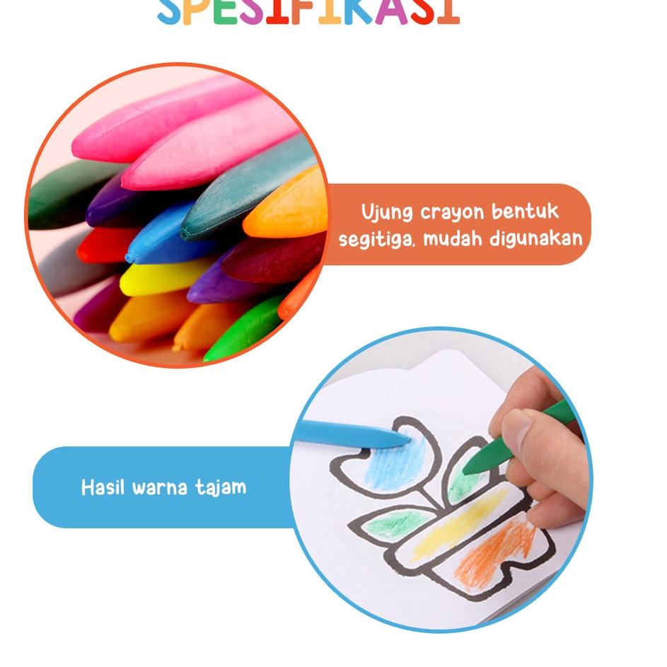 Jual (READY!) Krayon Anak Crayon Hands Clean Set In 1 Mewarnai Anak Isi ...