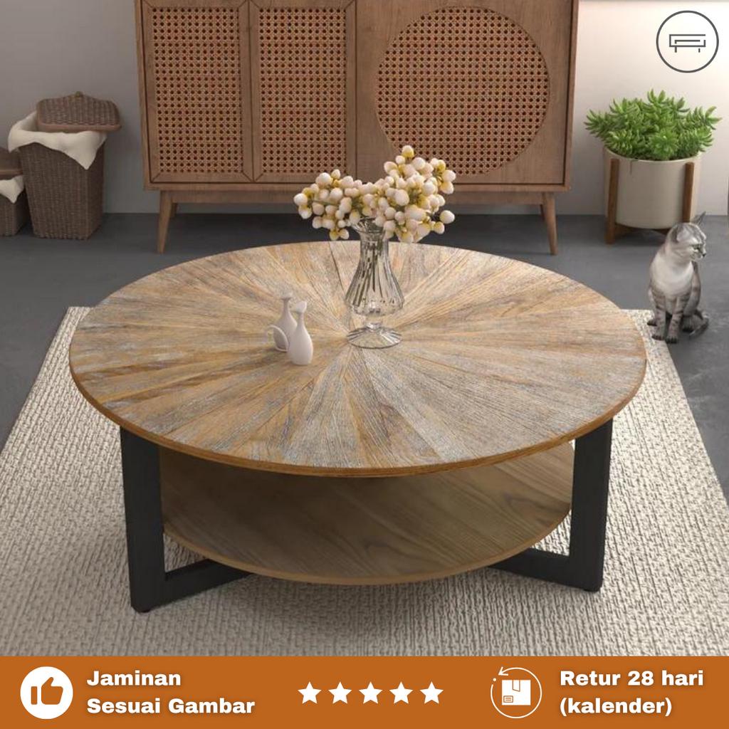 Jual Coffee Table Ruang Tamu- Meja Kopi Minimalis Modern Besi Holo dan ...
