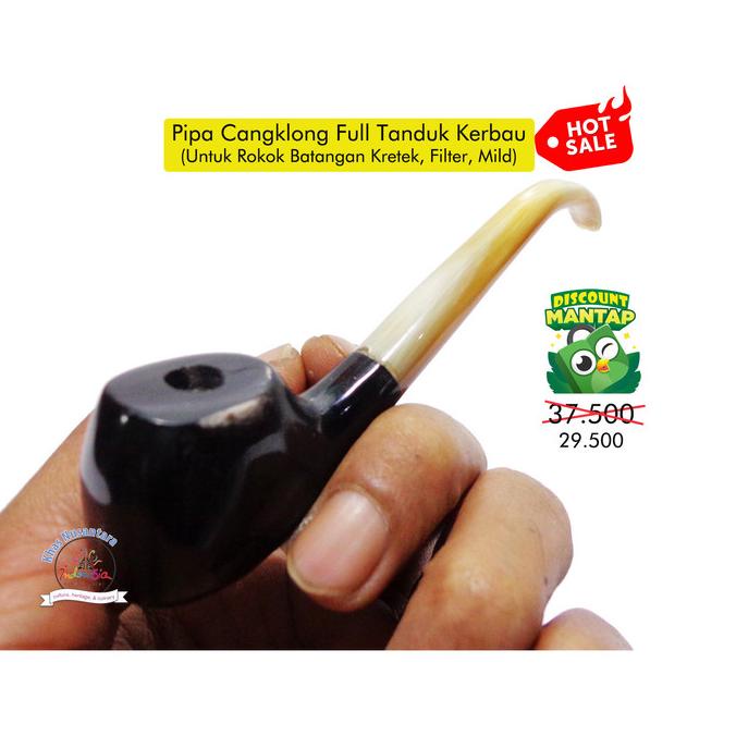 Jual cusss order] Pipa Rokok Bentuk Cangklong Full Tulang Tanduk Kerbau ...