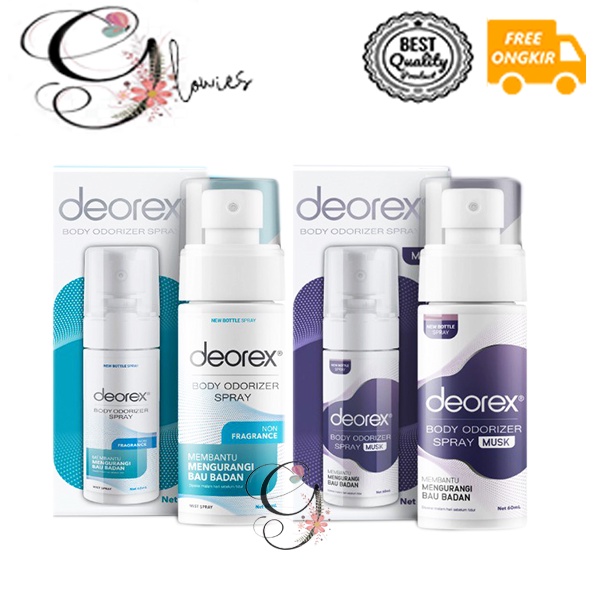 Jual DEOREX Body Odorizer Spray 60ml All Varian wangi / Spray Anti Bau ...